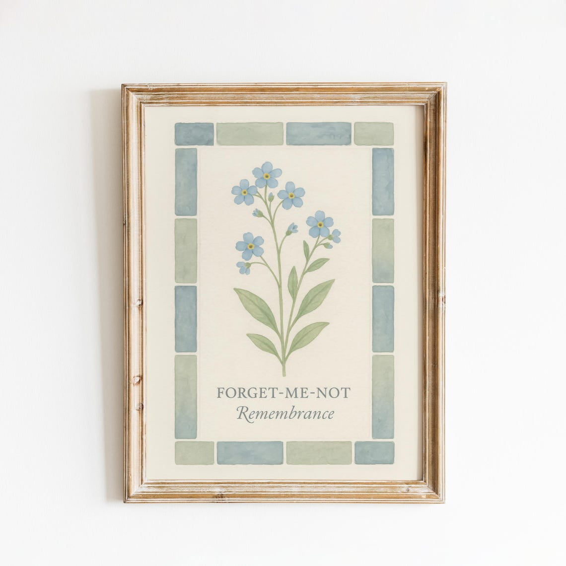 Modroom Forget-Me-Not Poster - Vintage Botanical Poster With ...