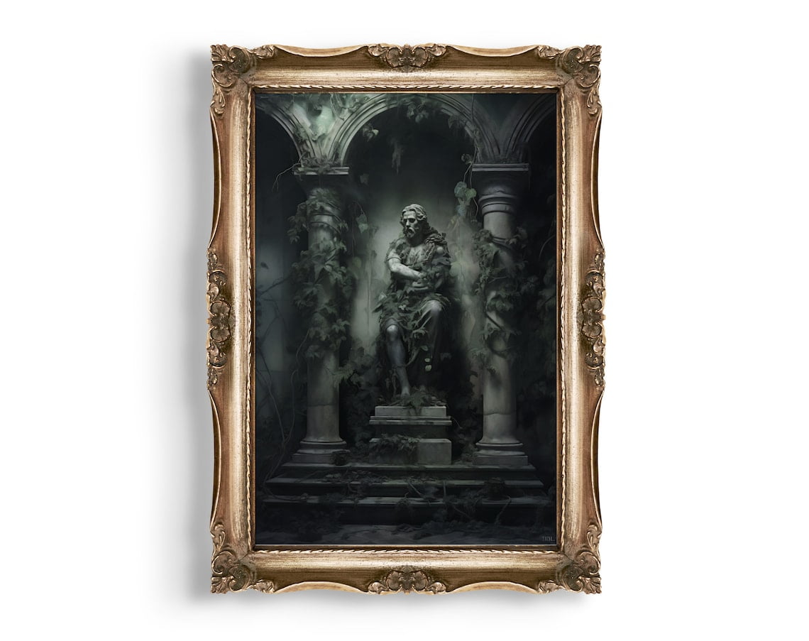 Modroom Forgotten Statue Poster Gothic Dark Academia Whimsigoth Vintage ...