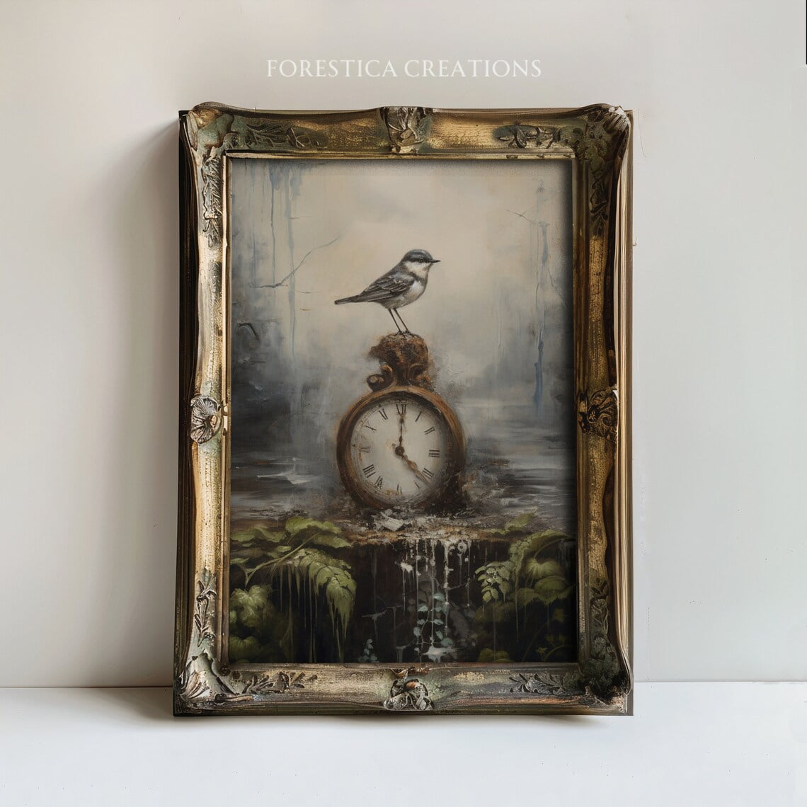 Modroom Forgotten Time Poster Dark Academia Vintage Nature Wall Art ...