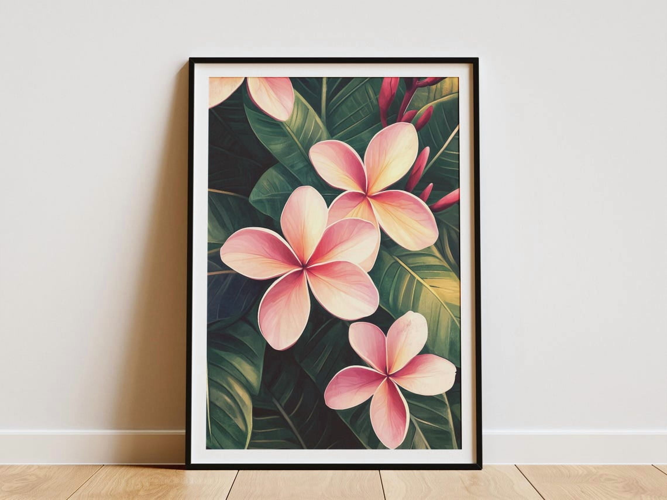 Modroom Frangipani Flower Poster Print Tropical Wall Art Botanical ...