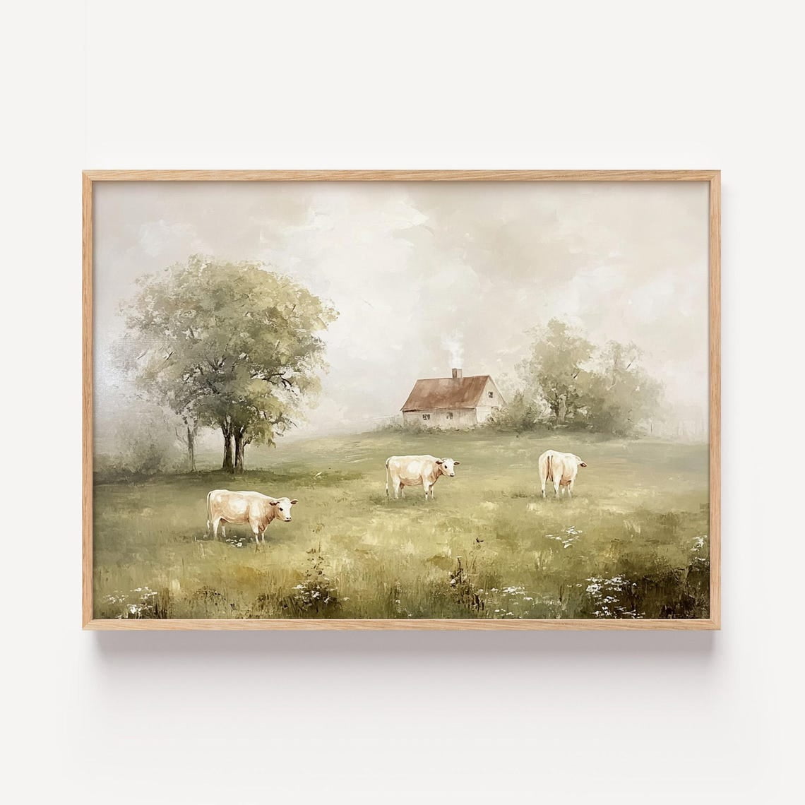 Modroom French Countryside Cow Landscape Print Â€“Traditional ...