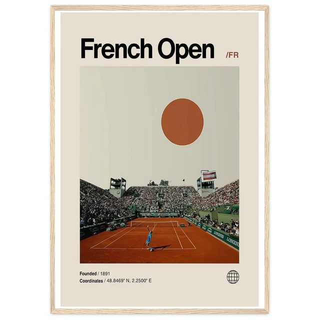 Modroom French Open Poster Minimalist Helvetica Mid Century Modern ...