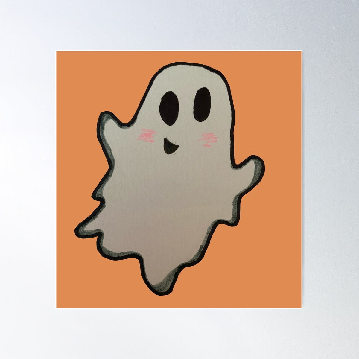 Modroom Friendly Ghost Poster, Modern Decor, 16x16 UNFRAMED - Walmart.com