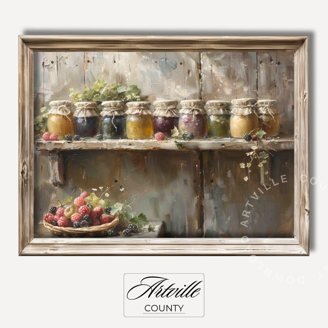 Modroom Fruit Jam Painting, Vintage Still Life Print, Antique Farmhouse ...