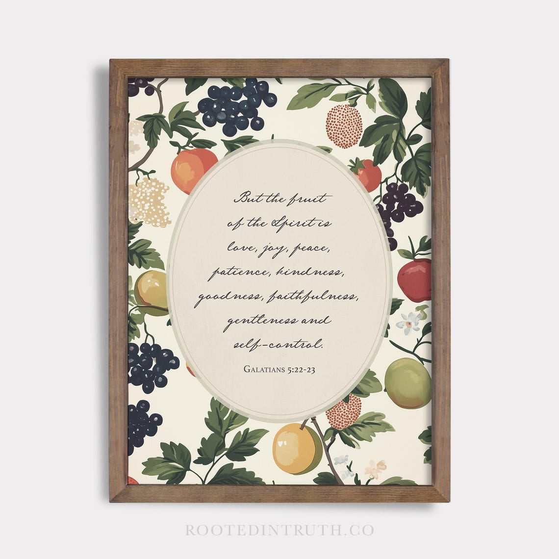 Modroom Fruit Of The Spirit, Christian Wall Art, Vintage Bible Verse ...