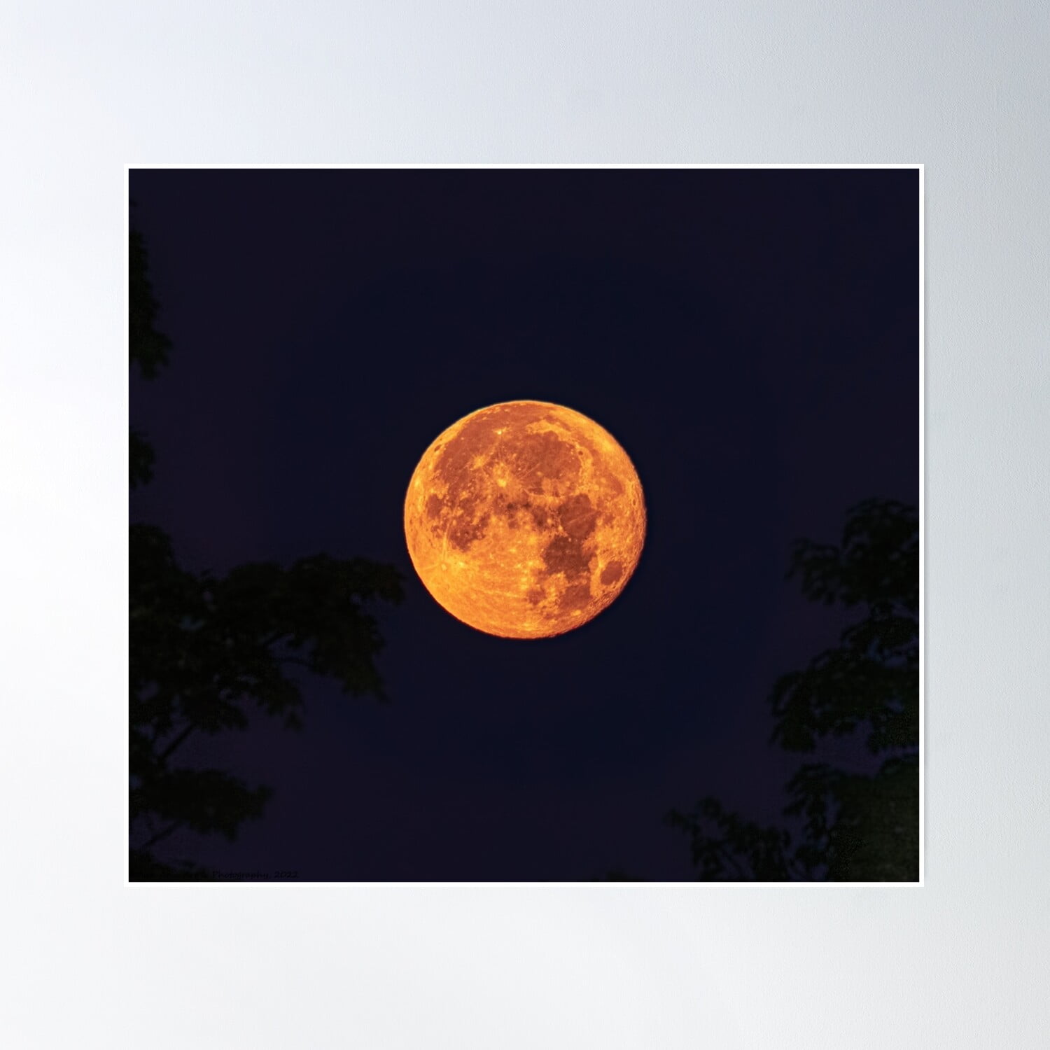 Modroom Full Blood Moon Poster Wall Art, Modern Wall Decor, 24x36 ...