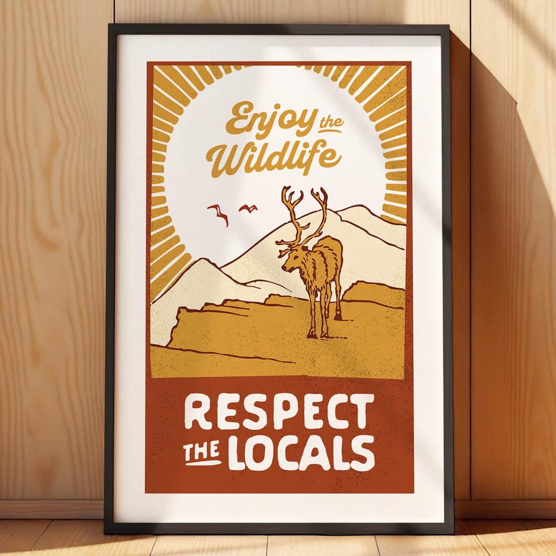 Modroom Fun Wildlife Print Retro Outdoors Art Gift For Friend Nature ...
