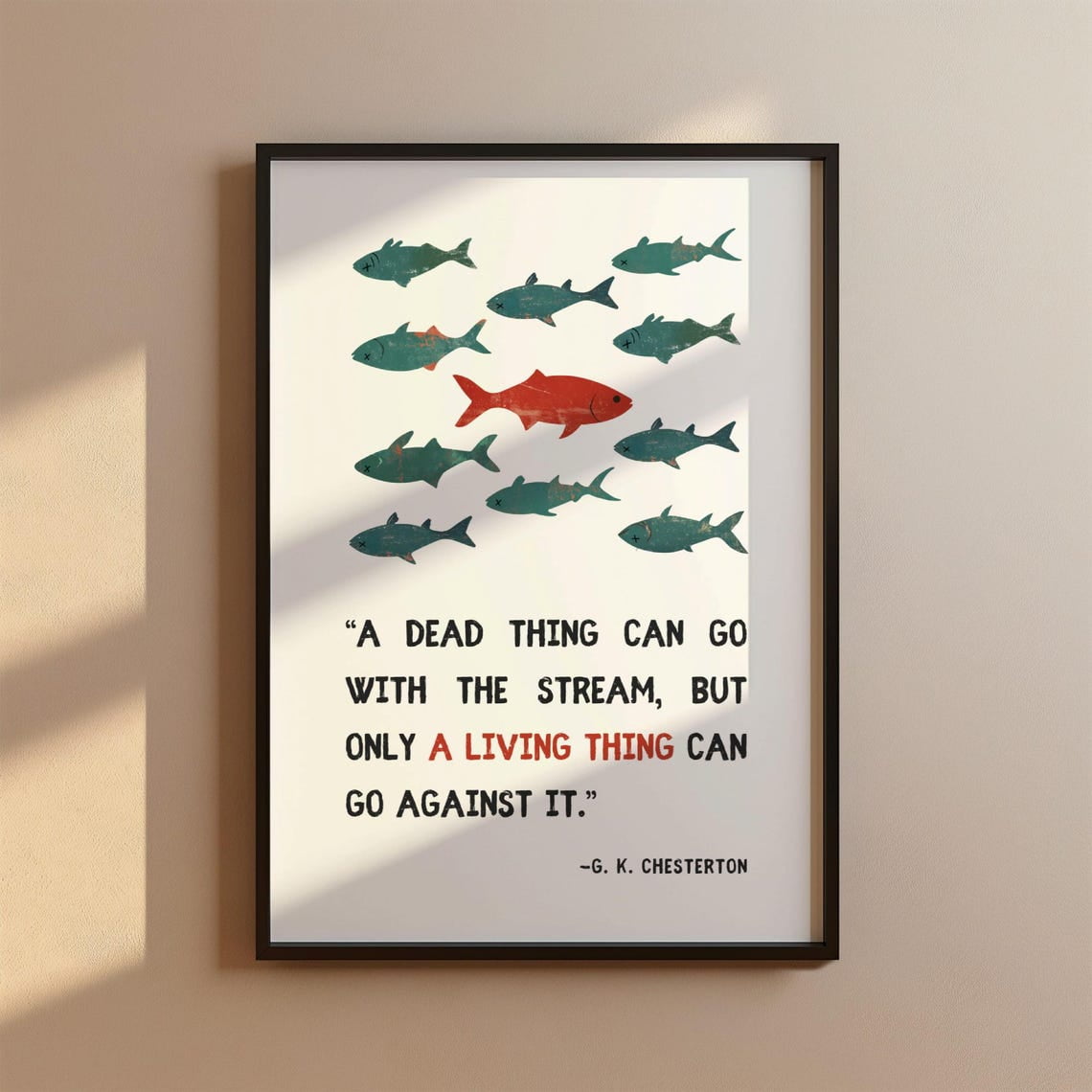 Modroom G. K. Chesterton Quote Catholic Wall Art, Christian Poster ...