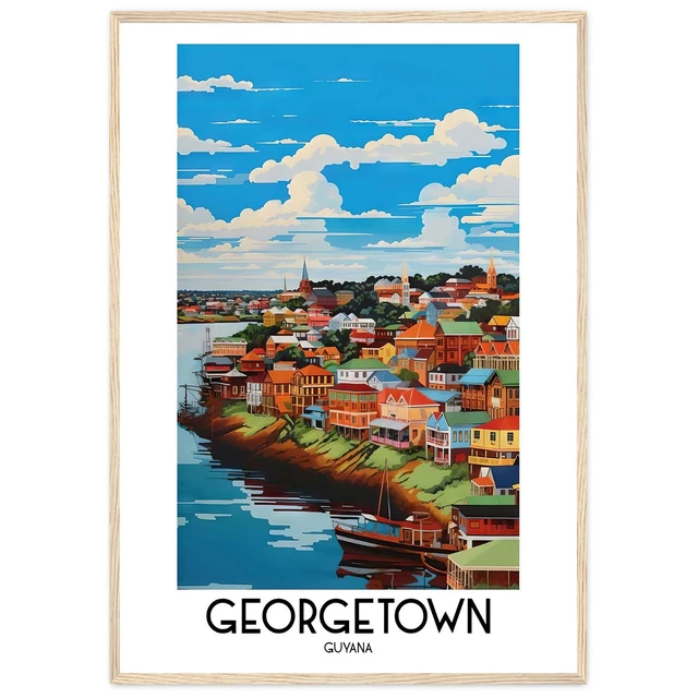 Modroom Georgetown Travel Wall Art Guyana Painting Gifts South America ...