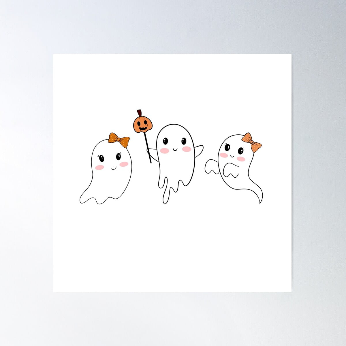 Modroom Ghost Besties Poster, Modern Decor, 16x16 UNFRAMED - Walmart.com