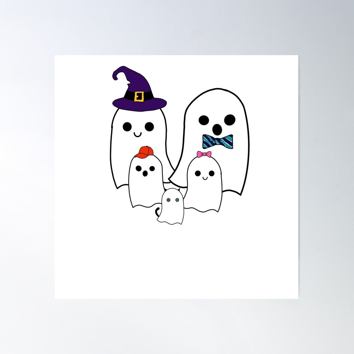 Modroom Ghost Family Portrait Poster, Modern Decor, 30x30 UNFRAMED ...