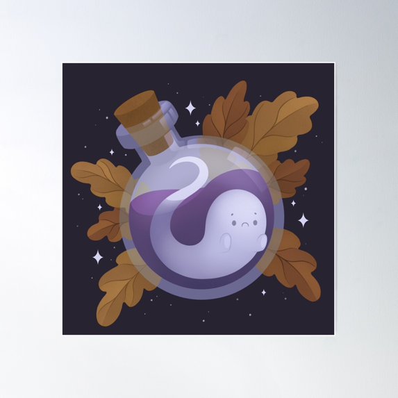 Modroom Ghost In A Bottle Poster, Modern Decor, 16x16 UNFRAMED ...