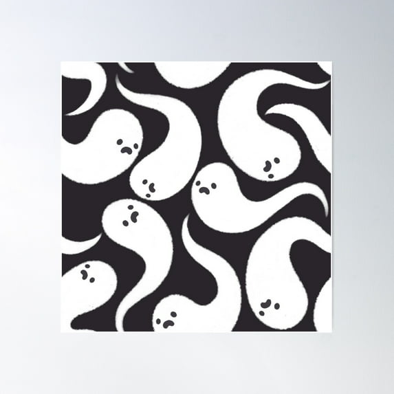 Modroom Ghost Pattern Poster, Modern Decor, 16x16 UNFRAMED - Walmart.com