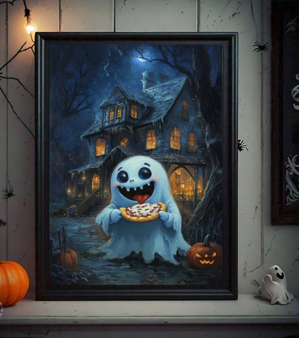 Modroom Ghost Print, Art Print, Haunted Mansion Ghost Painting, Prints ...