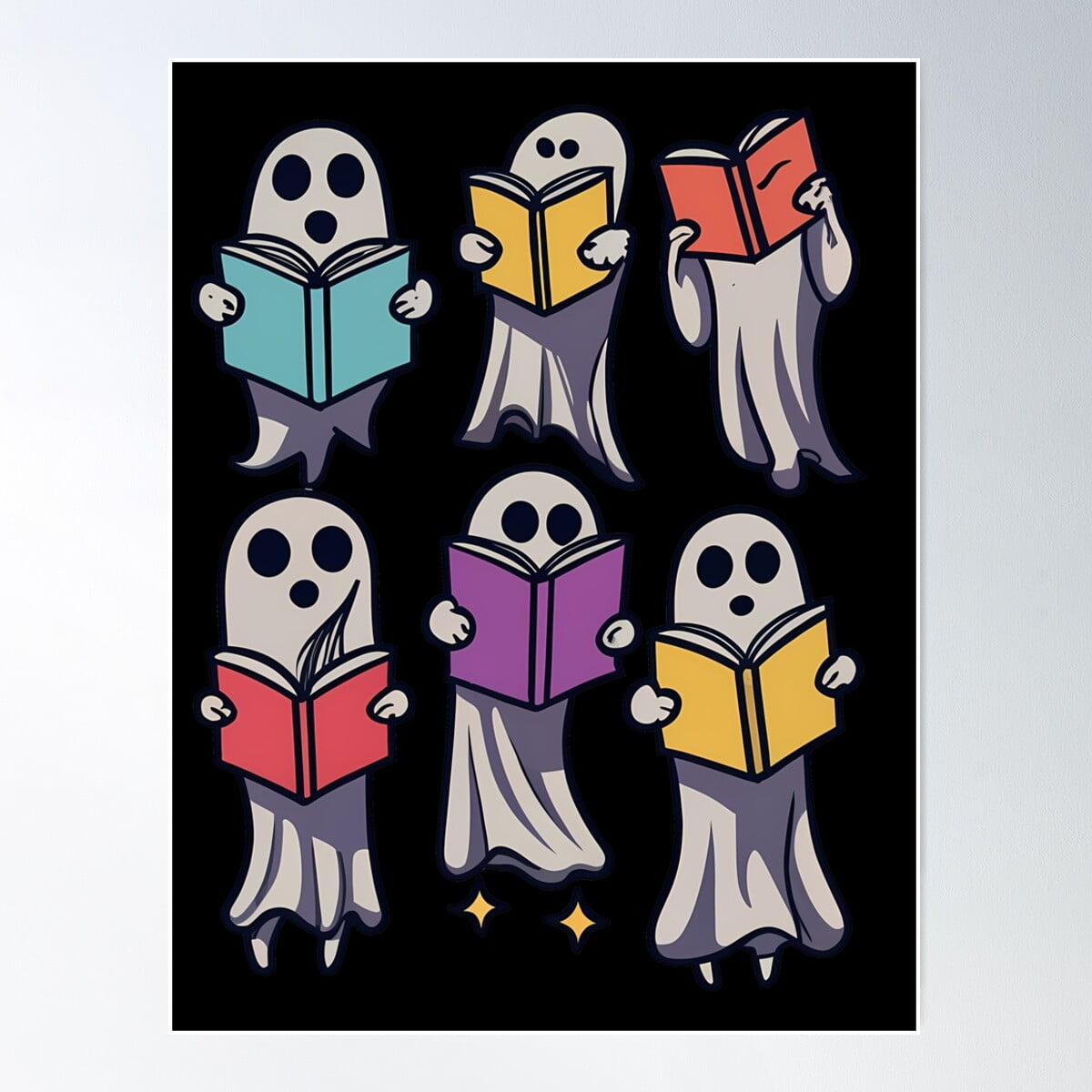 Modroom Ghost Reading - Spooky Reading Season Poster, Modern Decor ...