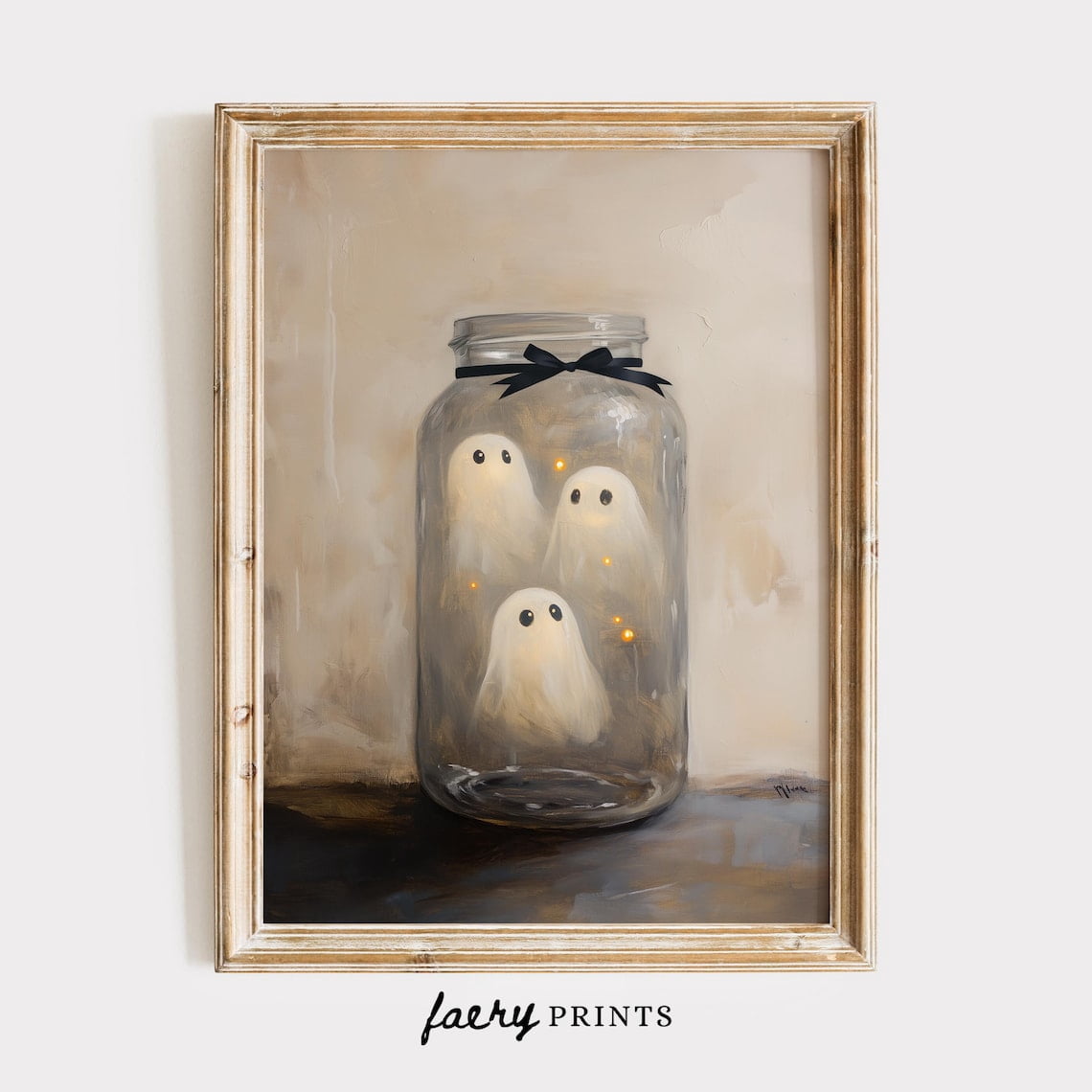 Modroom Ghosts In A Jar Print | Wall Art | Cute Ghost Wall Art | Print ...
