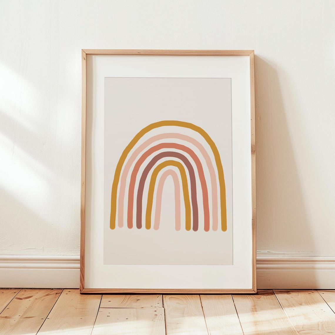 Modroom Girl Boho Rainbow Wall Art, Rainbow Boho Nursery Decor, Kids ...