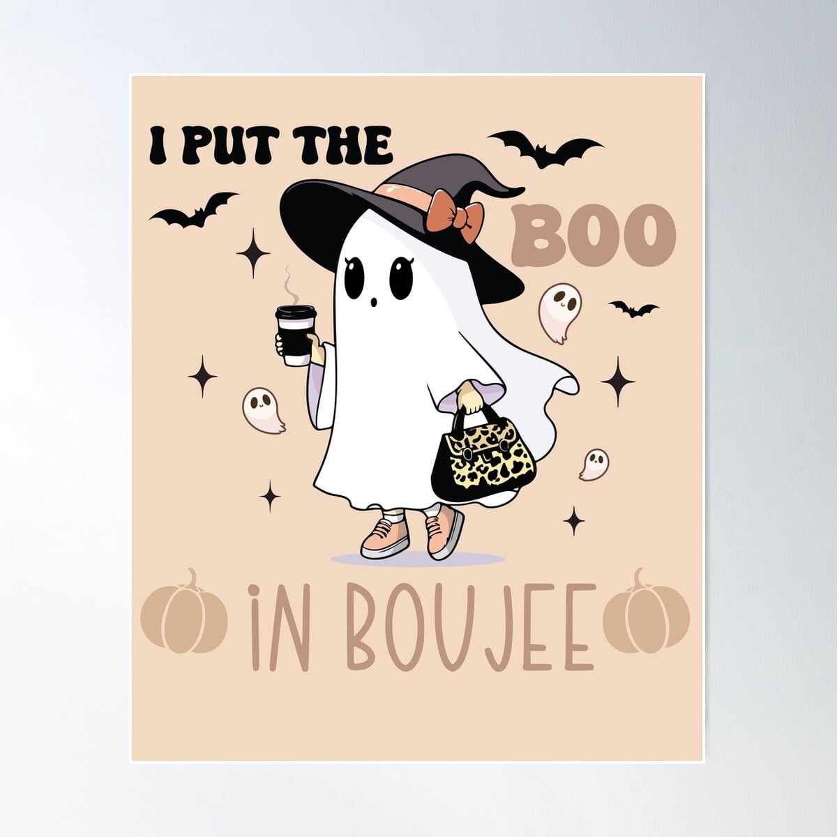 Modroom Girly Coffee Ghost Boo In Boujee - Cute I Put The Boo Costume ...