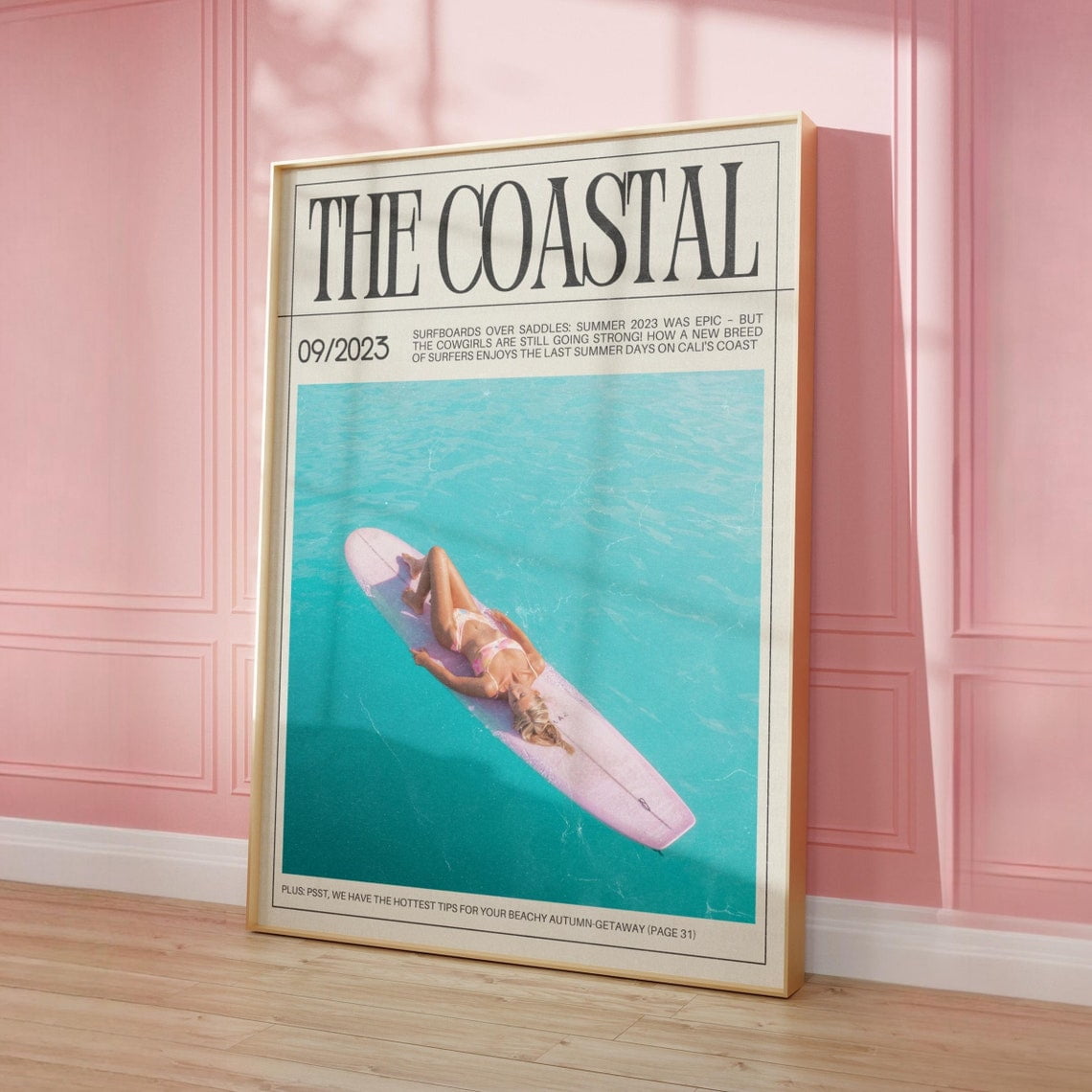 Modroom Girly Surf Wall Art Coastal Cowgirl Aesthetic Preppy Magazine ...