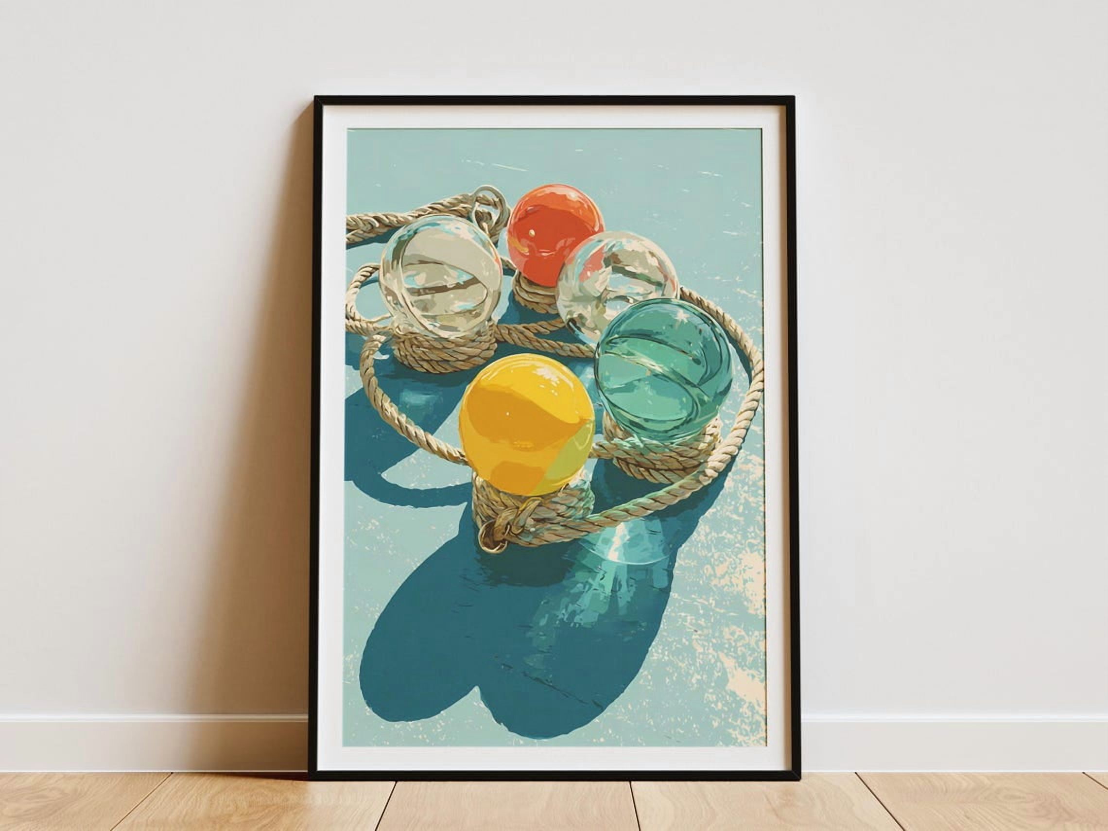 Modroom Glass Fishing Floats Still Life Art Print Hawaiian Travel ...