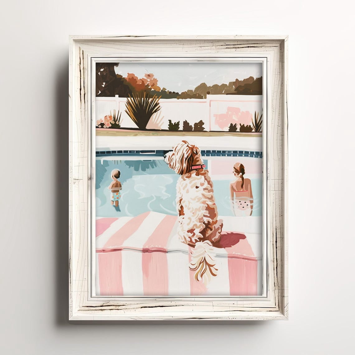 Modroom Golden Doodle Watches Kids Swim, Fun Summer Canine Art, Retro ...