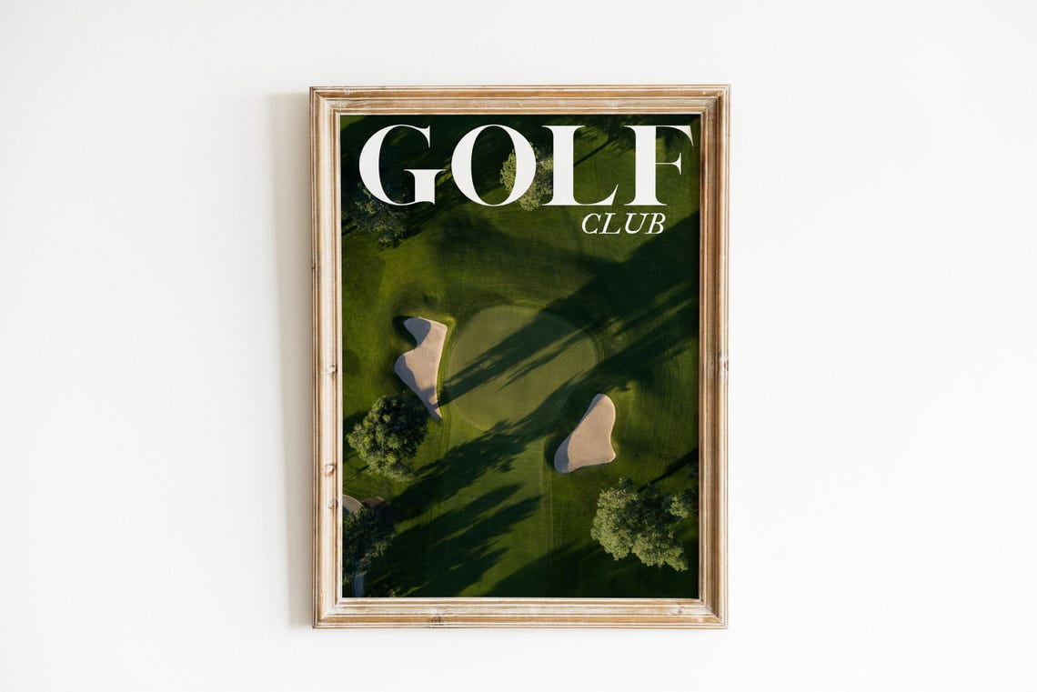 Modroom Golf Club Print, Golf Print, 70S Retro Print, Psychedelic Art ...