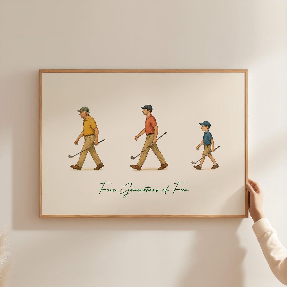 Modroom Golf Generations Poster | Father Son Grandfather Wall Art ...