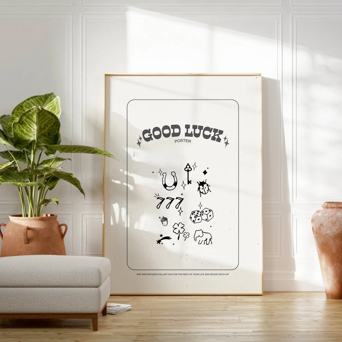 Modroom Good Luck Charms Poster Wall Art Print *Goodluck Energy Series ...