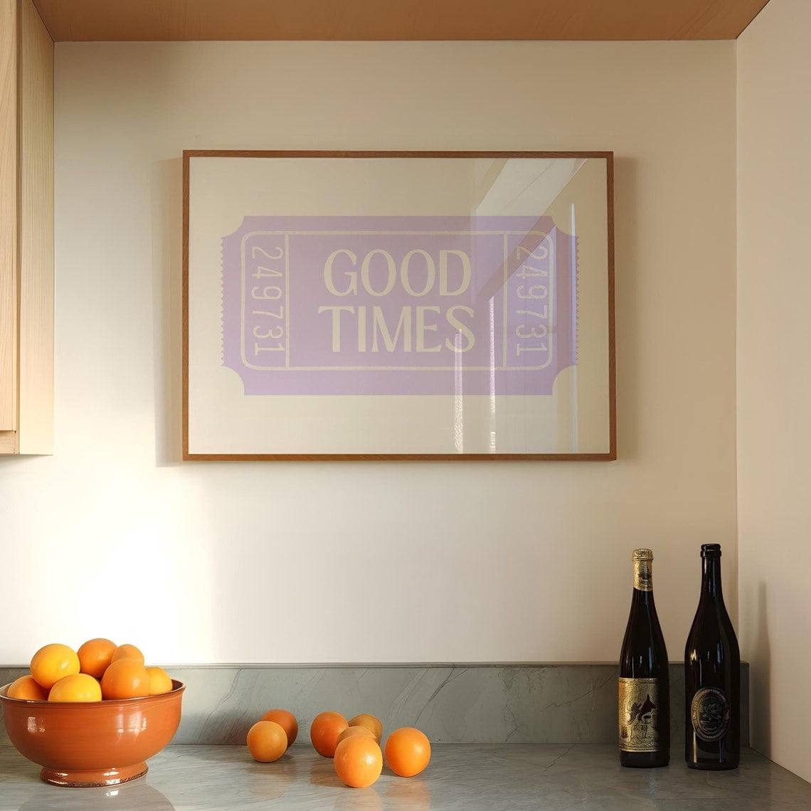Modroom Good Times Ticket Trendy Retro Wall Art Preppy Poster Lilac ...