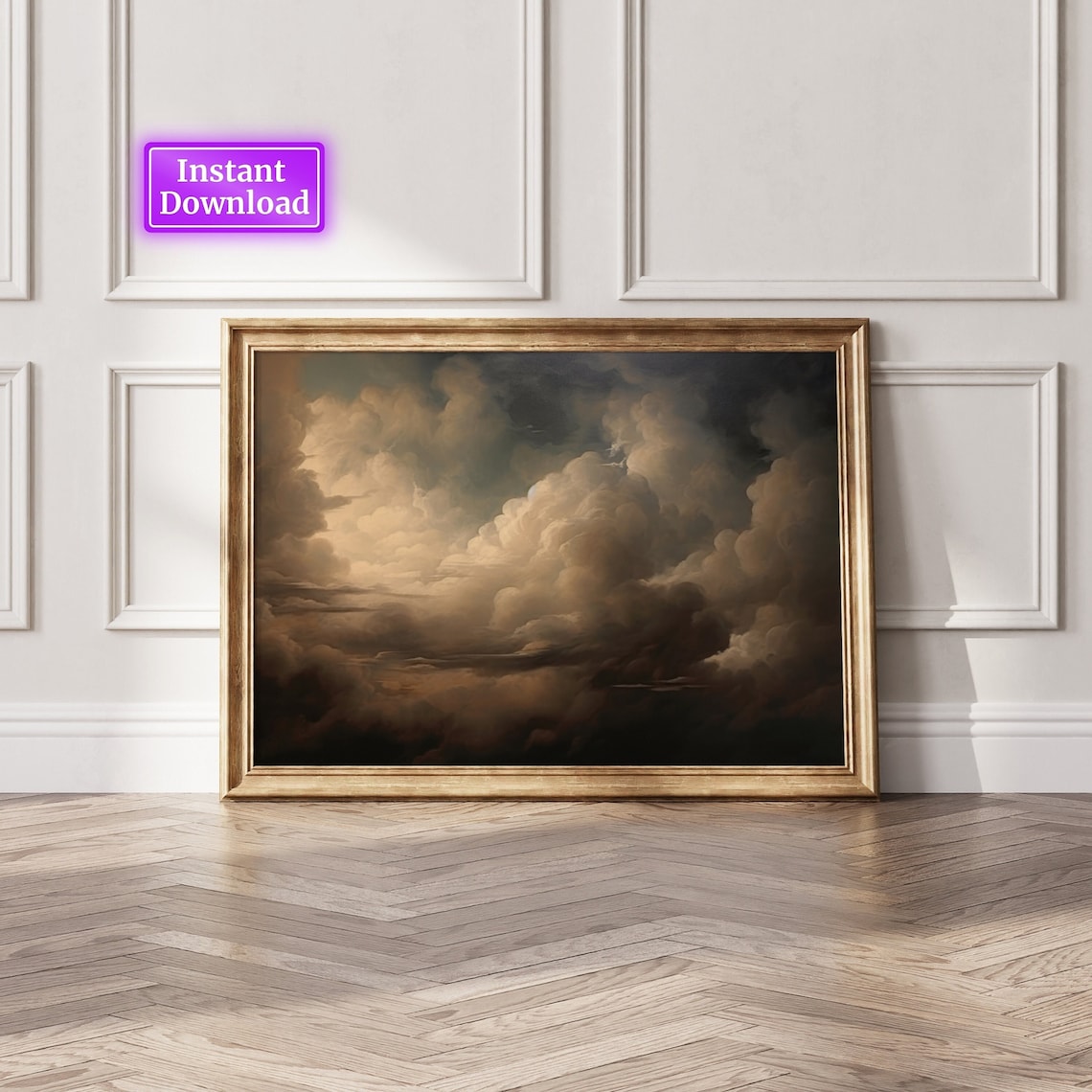 Modroom Gothic Sky Cloud Study Dark Academia Print Goth Wall Decor ...