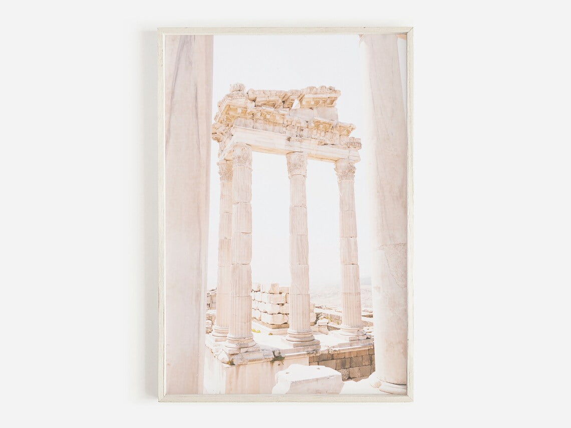 Modroom Greek Wall Art, Travel Art Prints, Pastel Wall Art, Athens ...