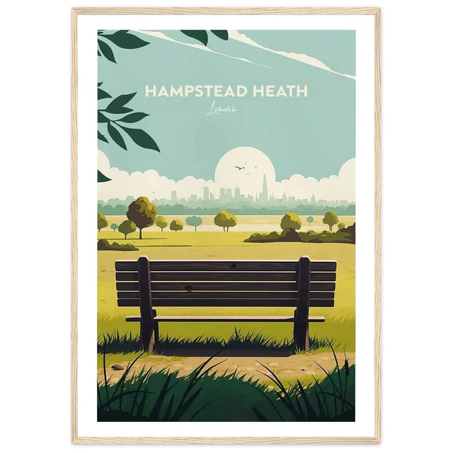 Modroom Hampstead Heath Traditional Travel Print London Hampstead Heath ...