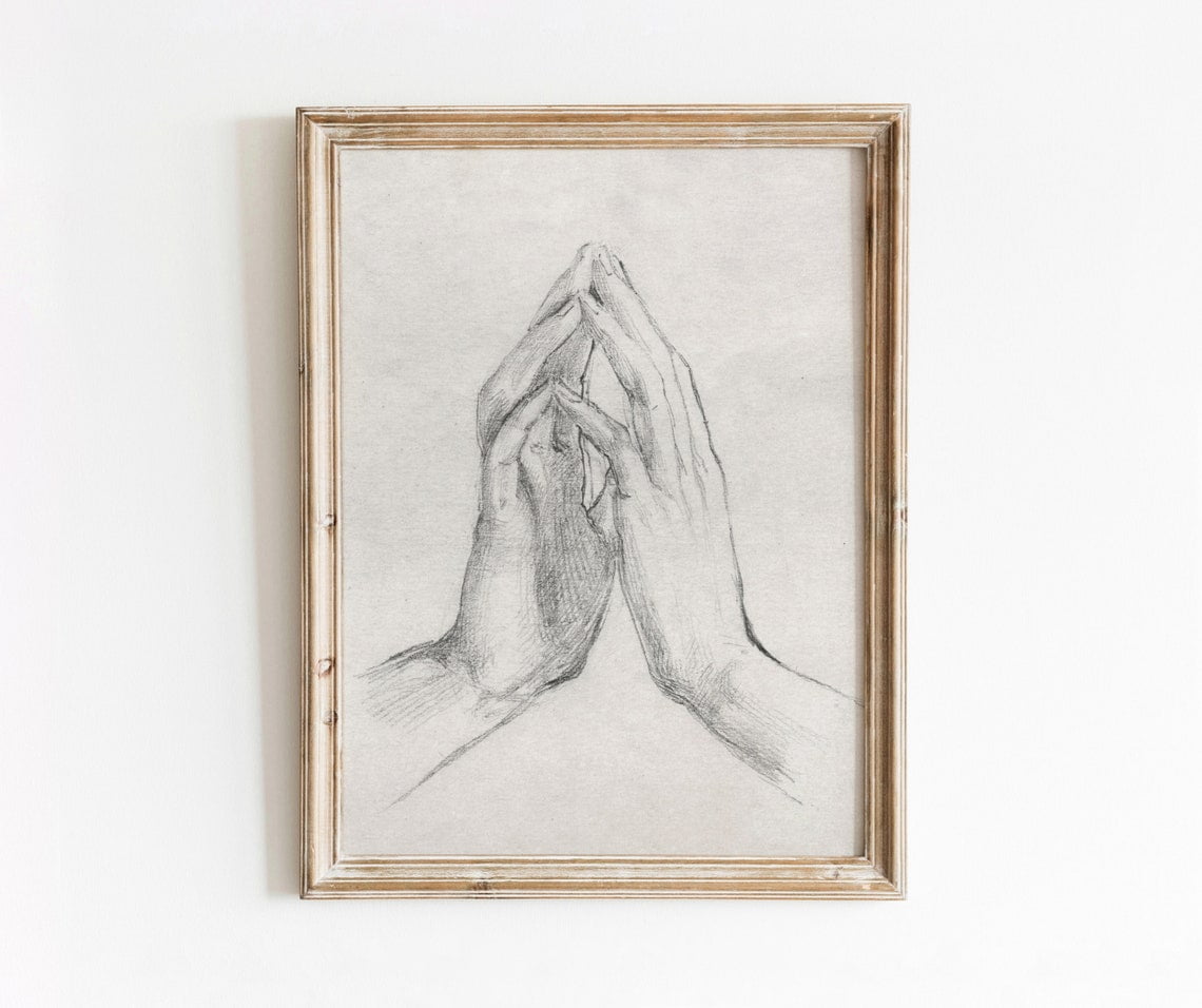 Modroom Hand Study | Vintage Hand Sketch Drawing | Fingertips Humans ...