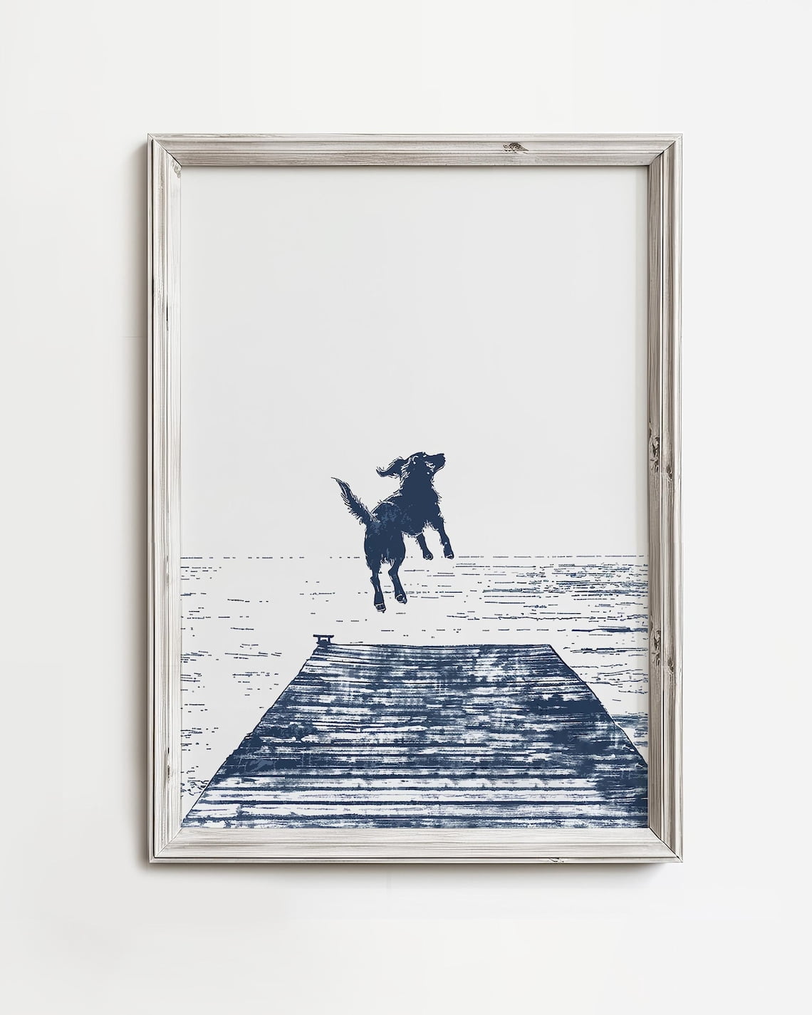 Modroom Happy Setter Dog Jumps Off Dock, Llewellyn Irish English Setter ...