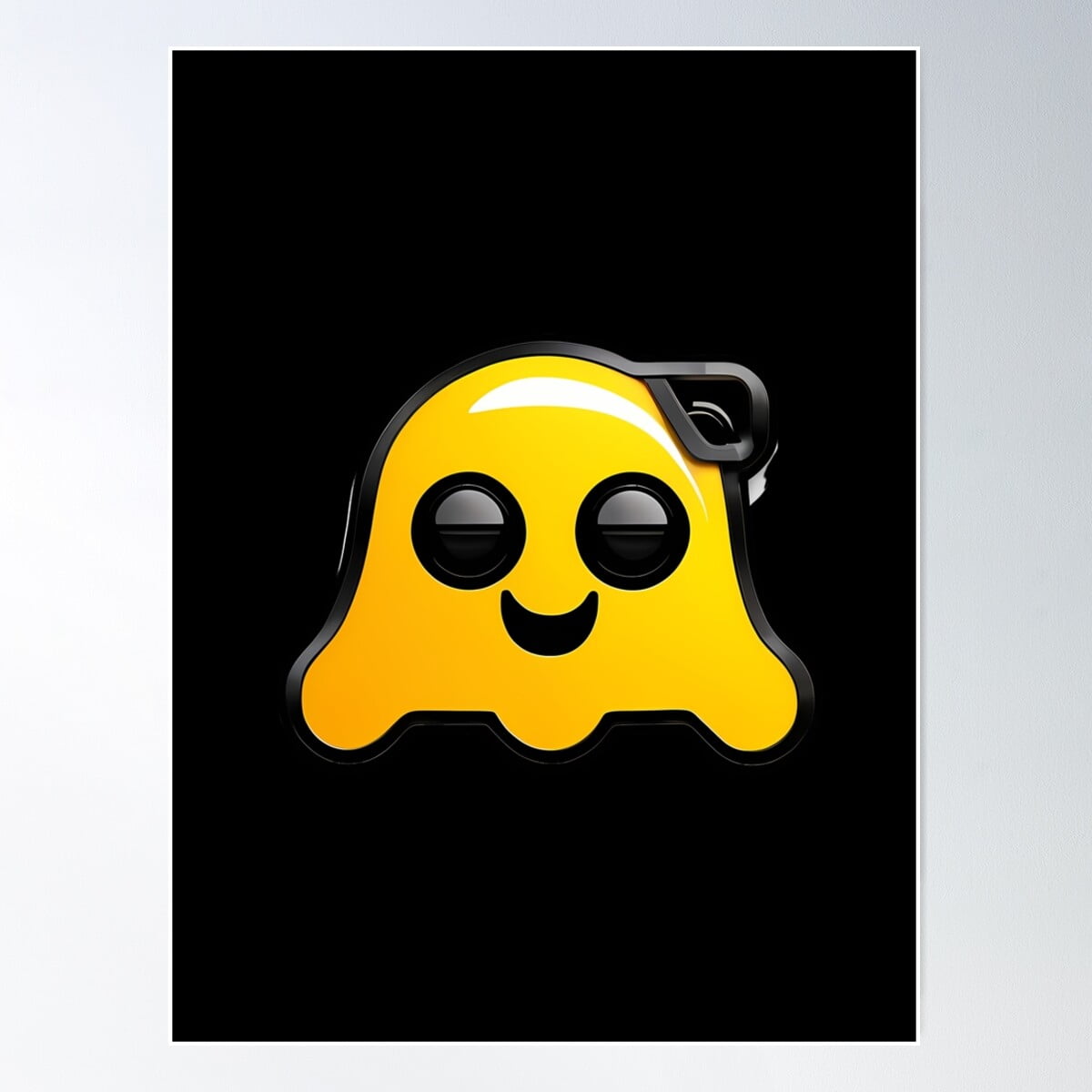 Modroom Haunted Pixel: The Art Of The Yellow Ghost Poster, Modern Decor ...