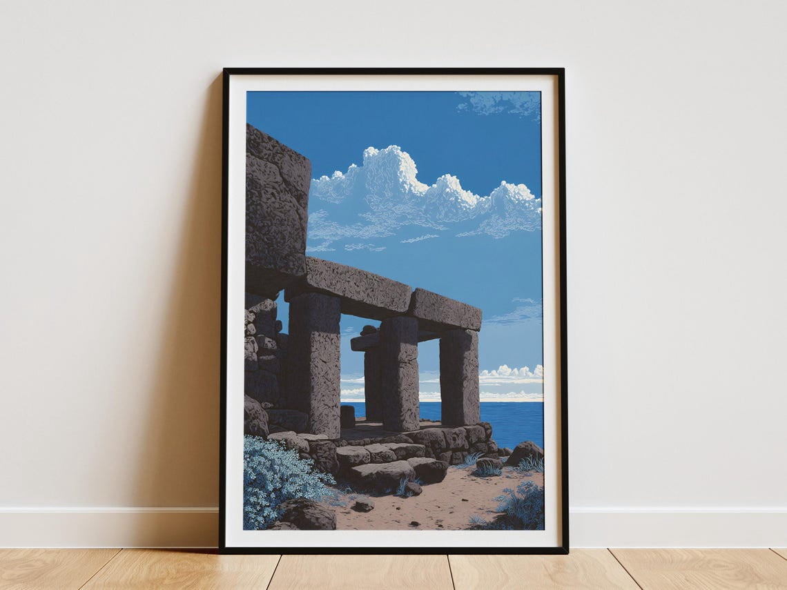 Modroom Hawaiian Heiau Temple Ruins Vintage Travel Poster Art Print ...