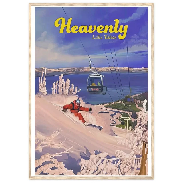 Modroom Heavenly Mountain Resort Poster California Ski Resort Poster ...