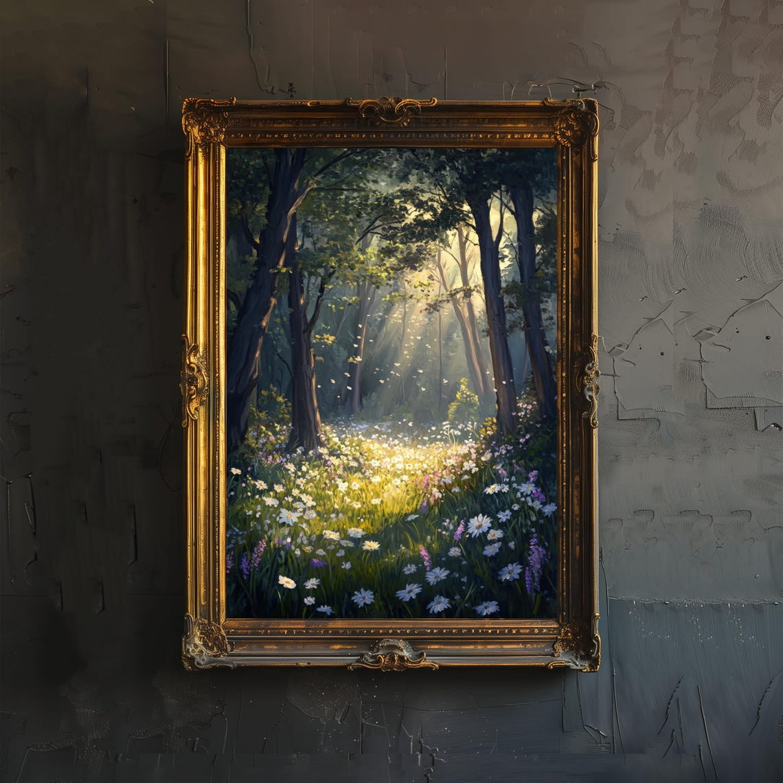 Modroom Hidden Forest Glade Poster Cottagecore Decor Dark Academia Art ...
