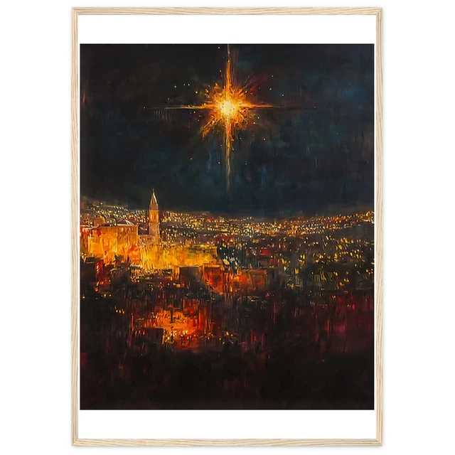 Modroom Holiday Star Over Bethlehem Painting Bethlehem Star Print ...