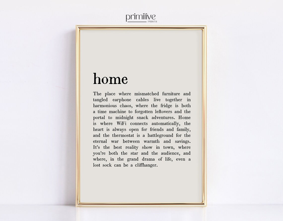 Modroom Home Definition Print | Home Wall Art | Home Definition Poster ...