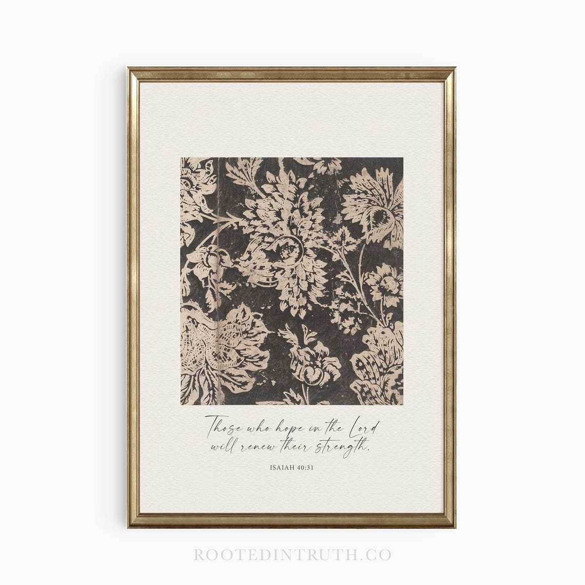 Modroom Hope In The Lord Christian Wall Art Print, Vintage Scripture ...
