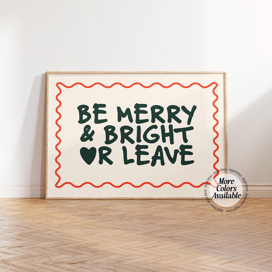 Modroom Horizontal Holiday Wall Art, Please Leave Print, Be Nice Or ...