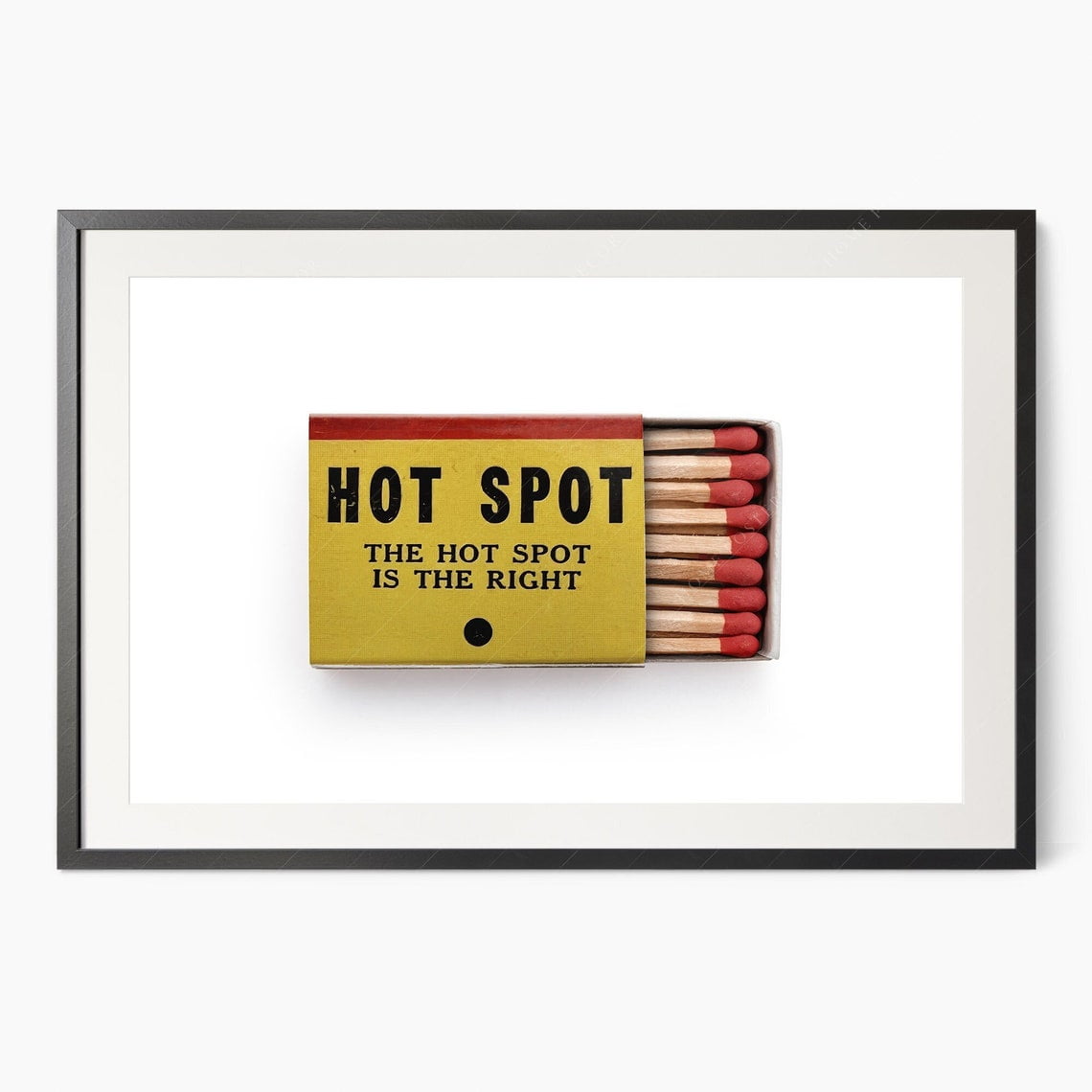 Modroom Hot Spot Matchbox Poster Retro Home Bar Wall Art Unique Vintage ...