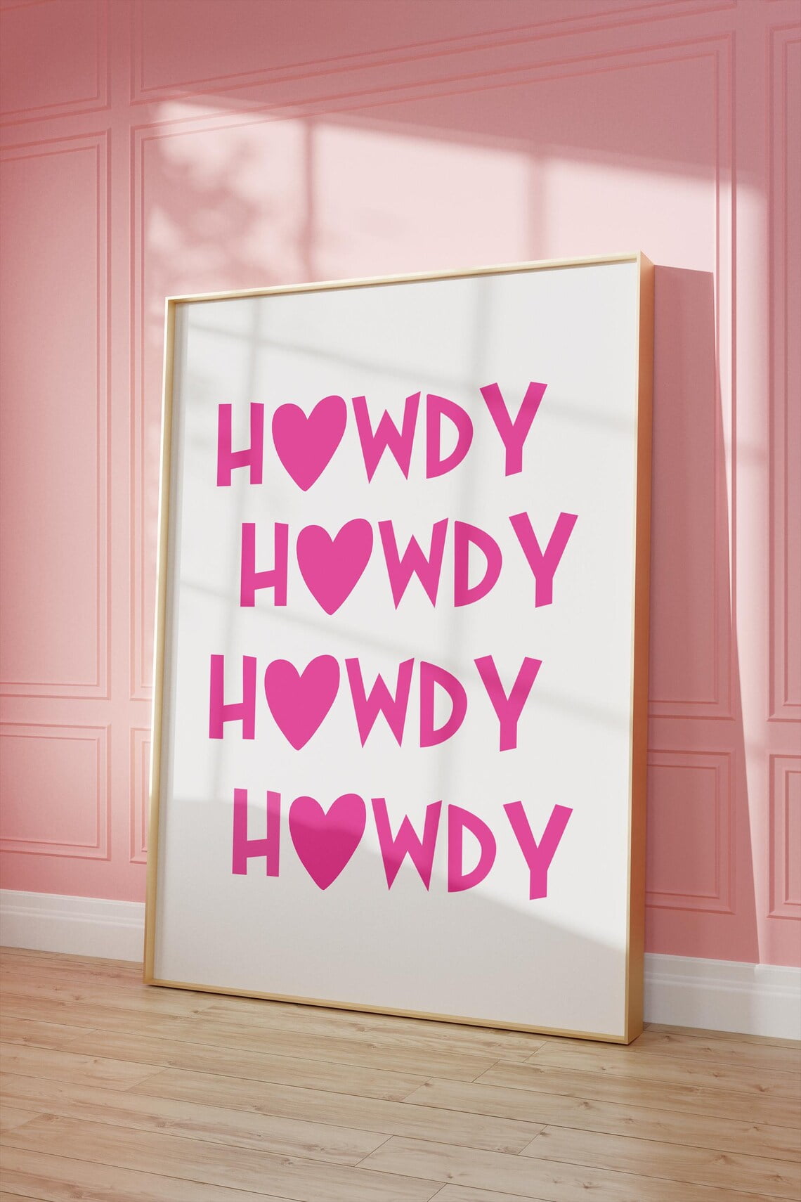 Modroom Howdy Typography Print, Cowgirl Wall Art, Trendy Baddie Art ...