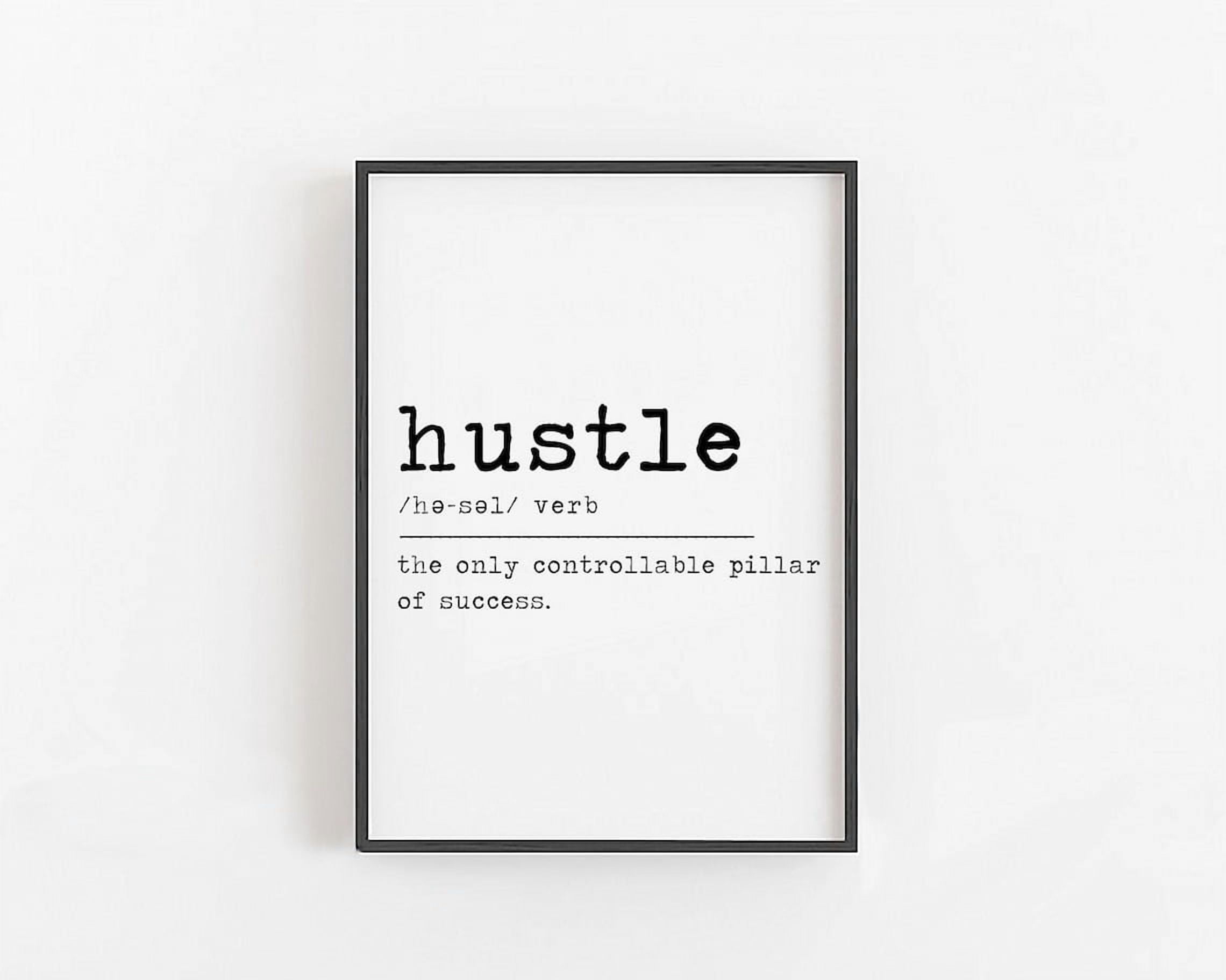 Modroom Hustle Definition Poster – Motivational Office Wall Art Print ...
