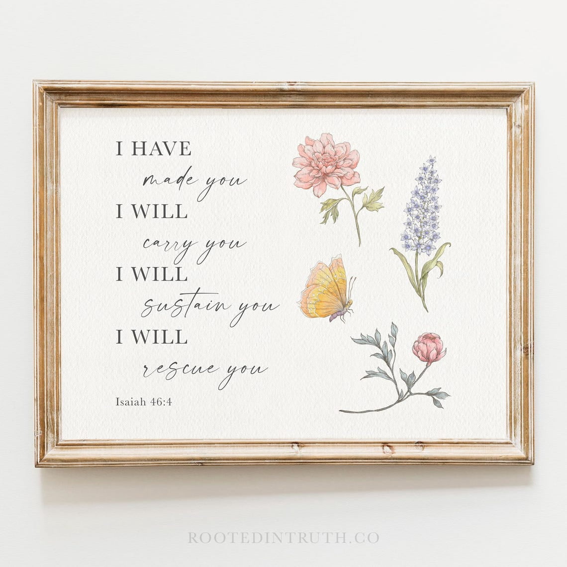 Modroom I Have Made You, Christian Wall Art Print, Floral Bible Verse ...