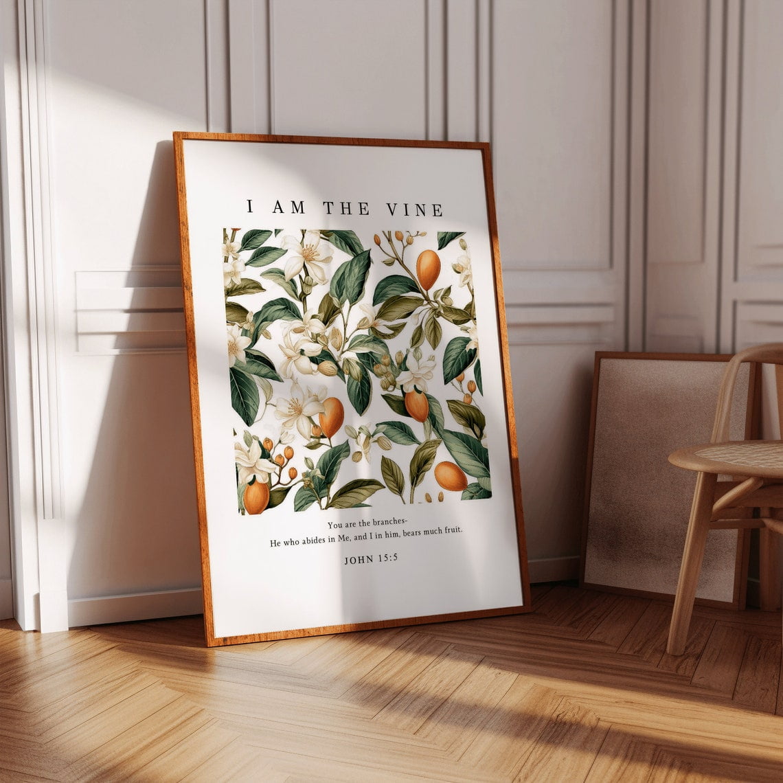 Modroom I Am The Vine Vintage Poster Farmhouse Christian John 15:5 ...