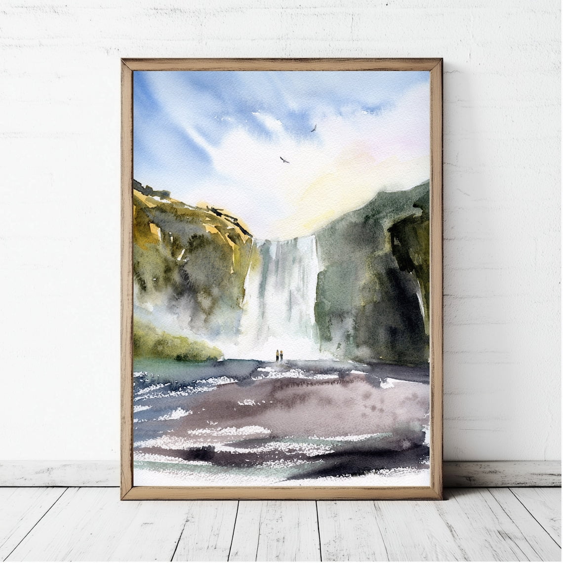 Modroom Iceland Painting Skogafoss Fine Art Extra Large Print Icelandic ...