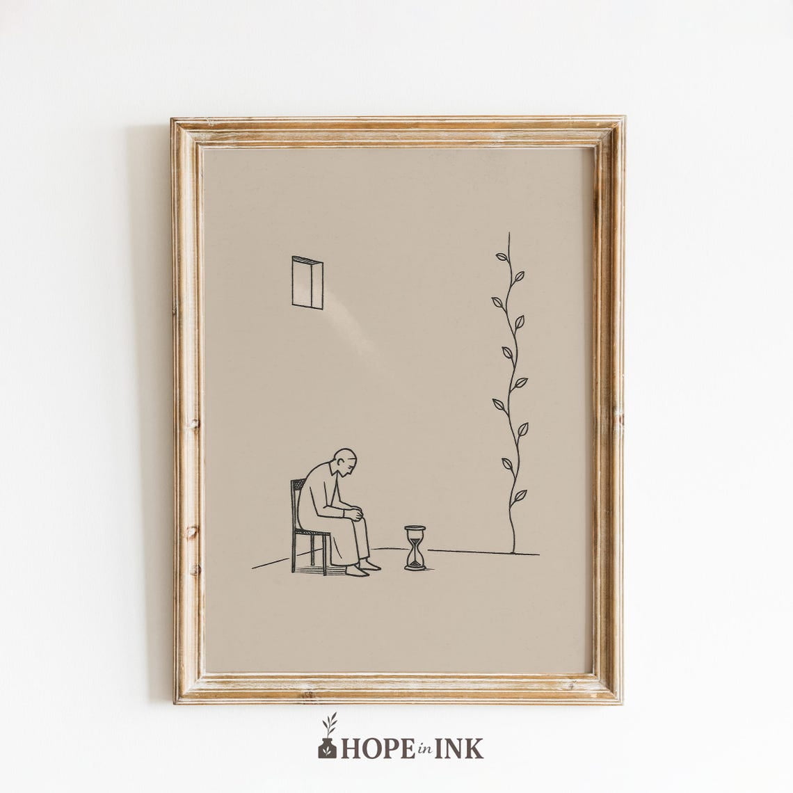 Modroom In The Waiting, He Is Working - Minimalist Christian Poster ...