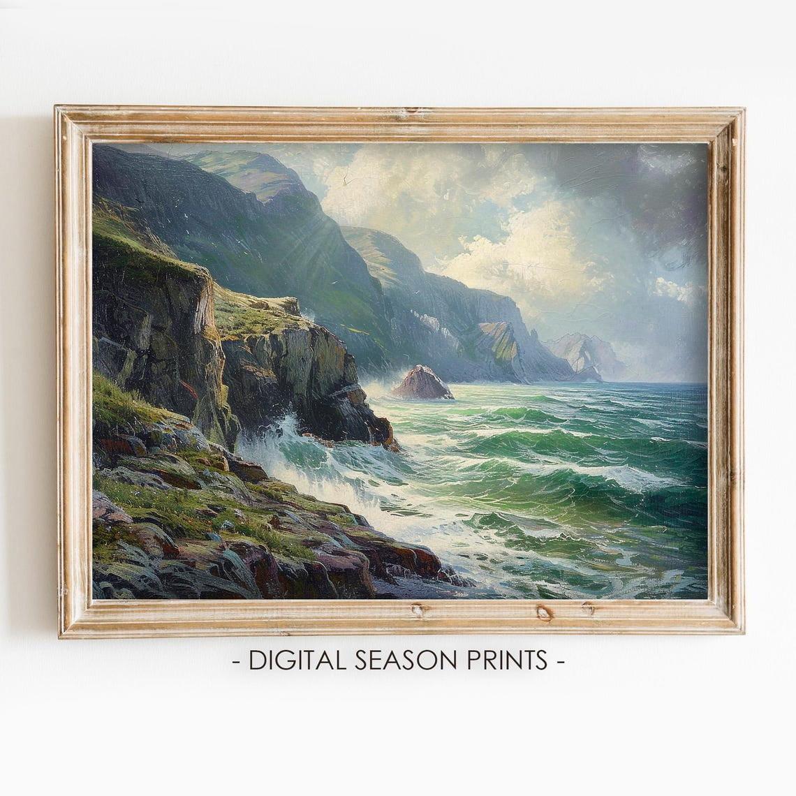 Modroom Irish, Cliffs Of Donegal, Ireland Sea Prints, Irish Landscape ...